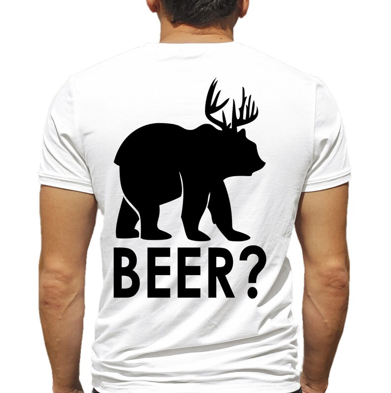 Funny Beer Bear Antlers SVG: Cricut, Silhouette (digital Download) - Etsy