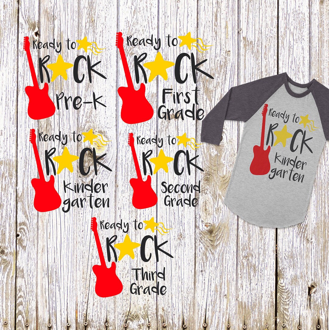 First Day of School SVG Bundle, Boys Back to School SVG, Ready to Rock ...