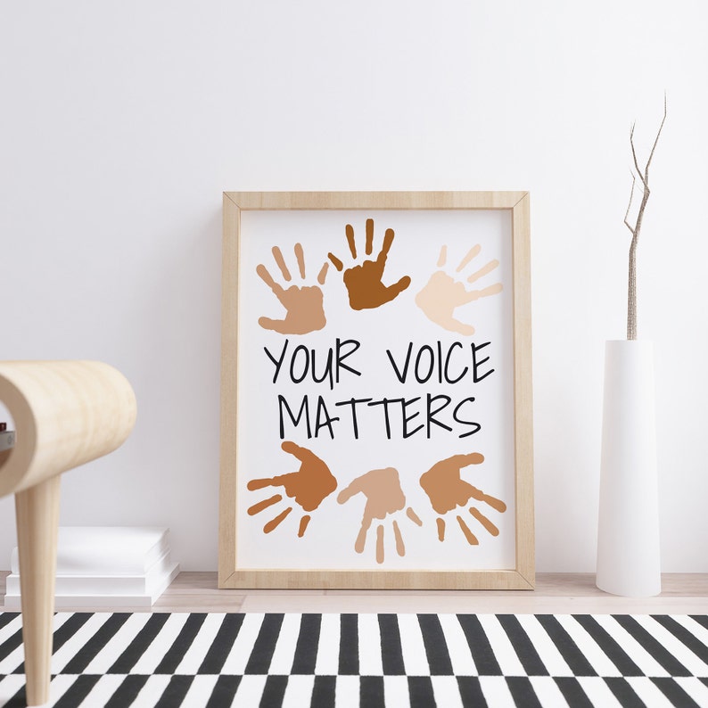 Classroom Poster Diversity Poster Your Voice Matters - Etsy