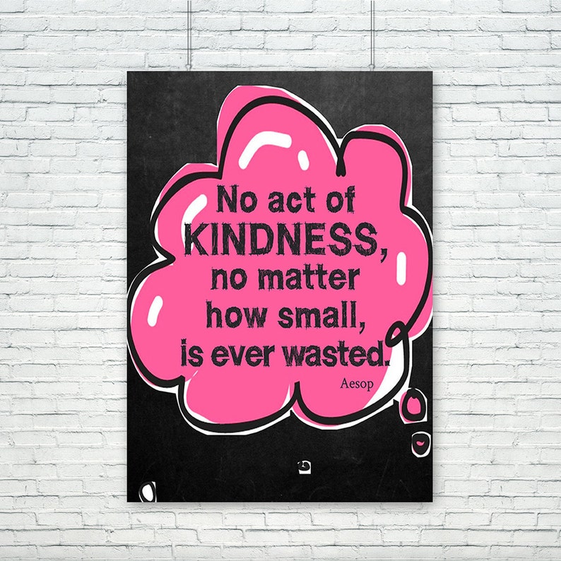 Kindness Prints Set of 4 Wall Art Prints Kindness Quotes - Etsy