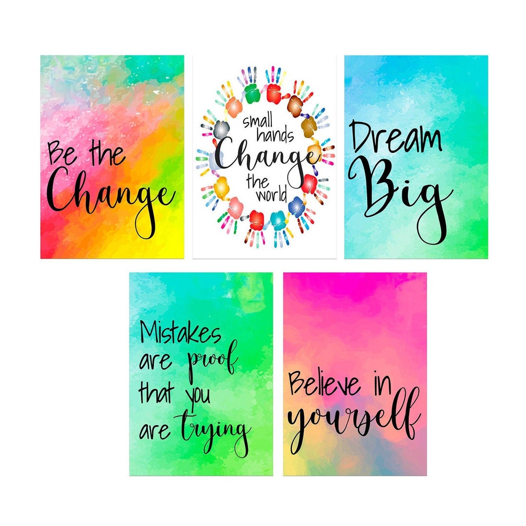 Watercolor Classroom Bundle, Classroom Decor, Classroom Posters ...
