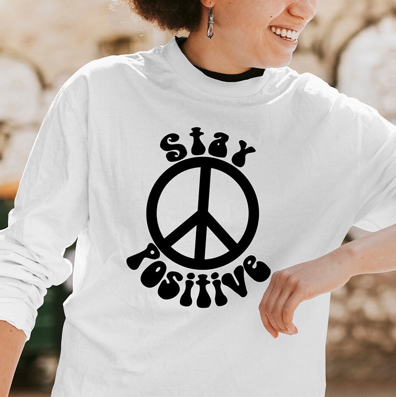 Stay Positive SVG Peace Sign SVG Positive Vibes SVG - Etsy