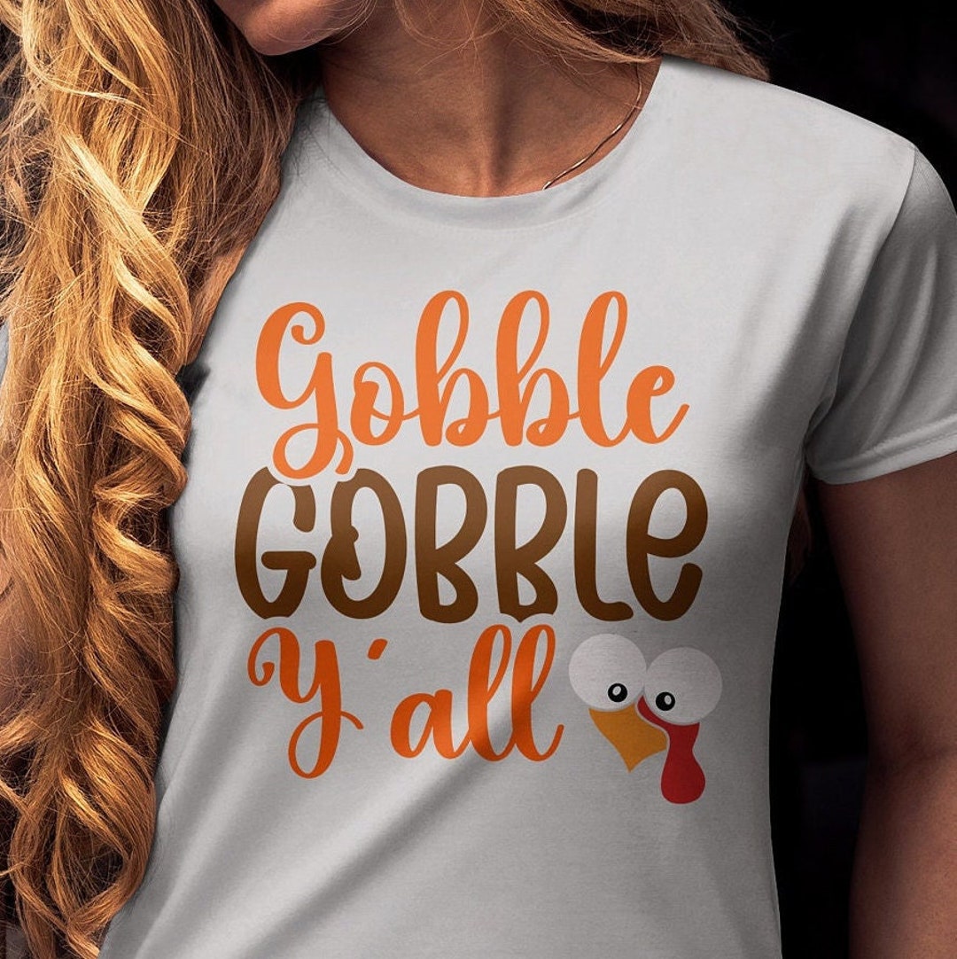 Gobble Gobble Y'all SVG, Turkey Face SVG, Gobble Gobble Svg ...
