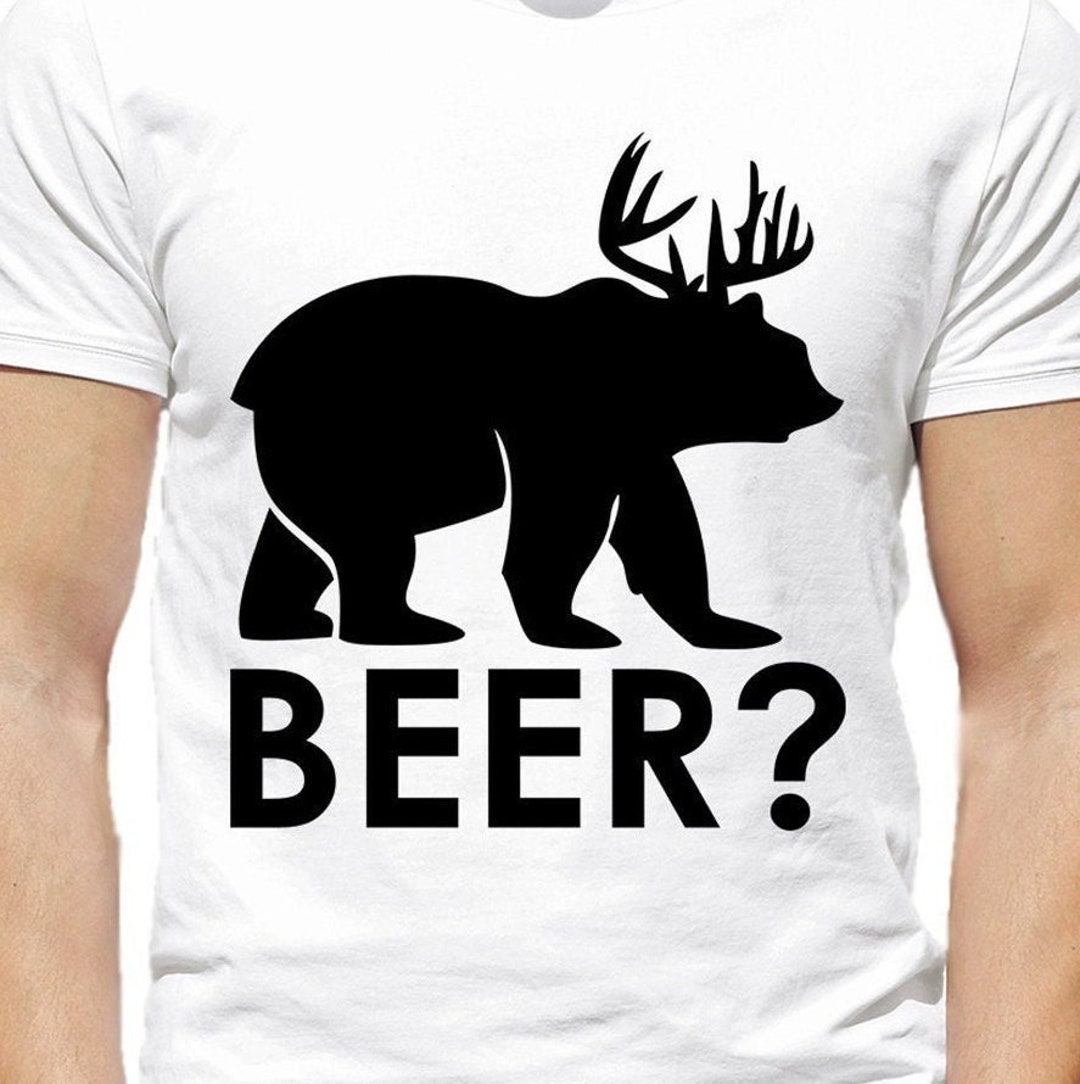 Funny Beer Bear Antlers SVG: Cricut, Silhouette (digital Download) - Etsy