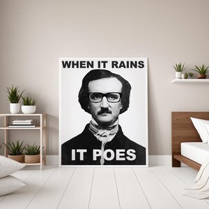 Edgar Allan Poe Funny Classroom Poster: Sarcastic Literary Print ...