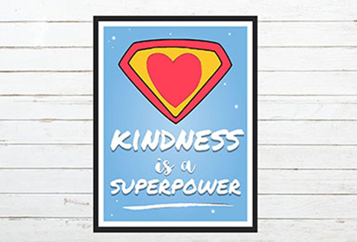 Kindness is a Superpower Printable School Counselor Poster | Etsy