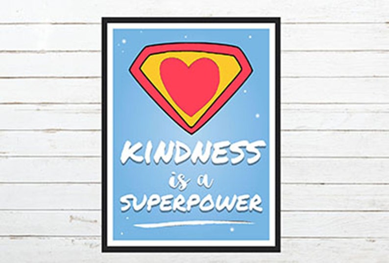 Kindness is a Superpower Printable School Counselor Poster - Etsy