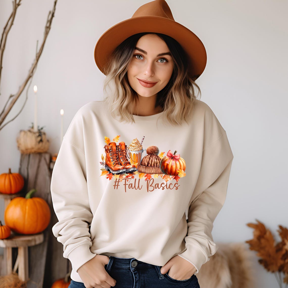 Retro Fall Basics PNG: Pumpkin, Boots, Latte (digital Download) - Etsy