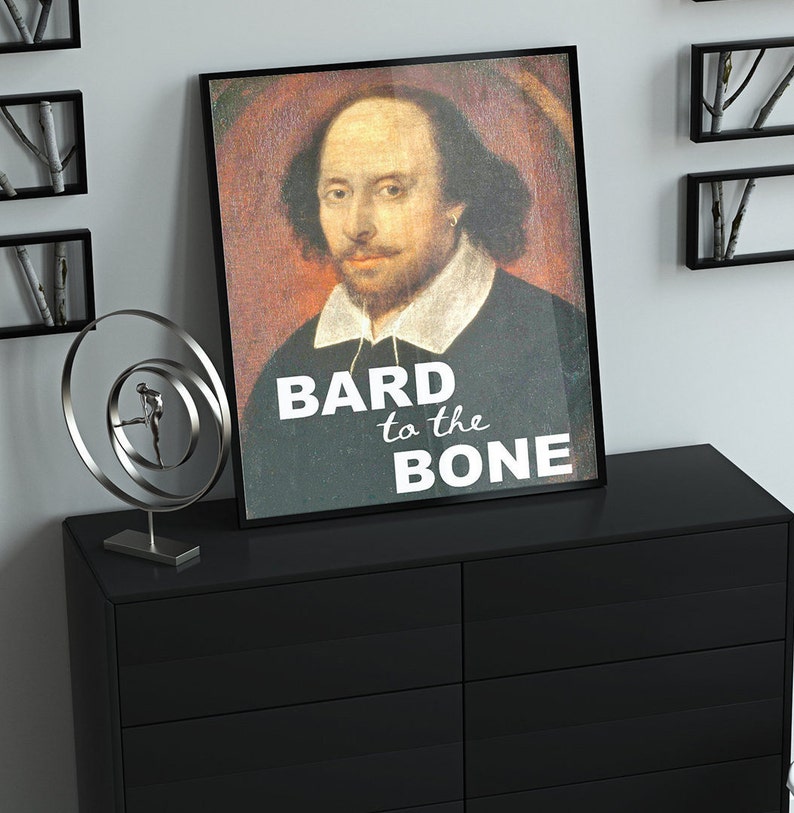 Shakespeare Poster Bard to the Bone Funny Shakespeare | Etsy
