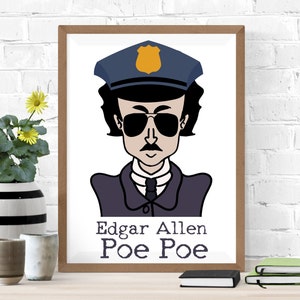 Funny Classroom Print, Edgar Allen Poe Poster, Edgar Allen Poe Poe ...