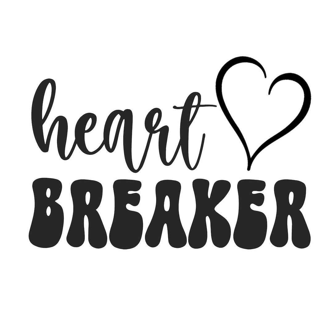 Heart Breaker Svg, Heart Breaker Png, Retro Valentine Svg, Heart Svg ...