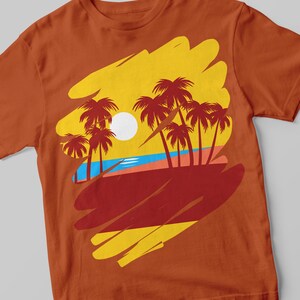 Beach SVG Grunge SVG Palm Tree Svg Sunset Svg Island Svg - Etsy