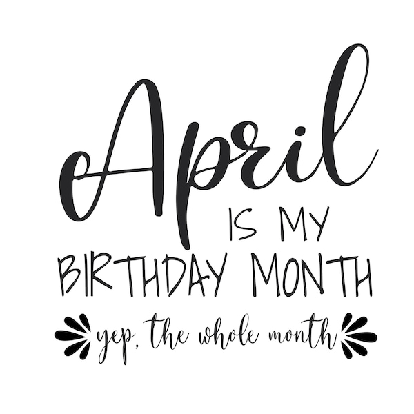 April Birthday - Etsy