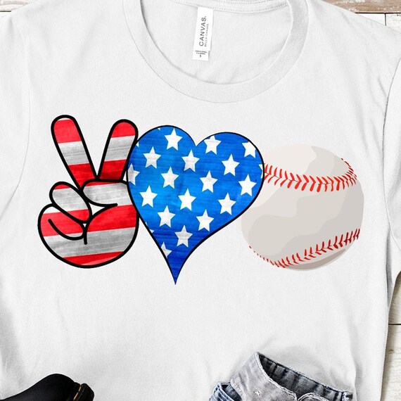 Peace Love Baseball PNG Sublimation PNG Digital Download | Etsy