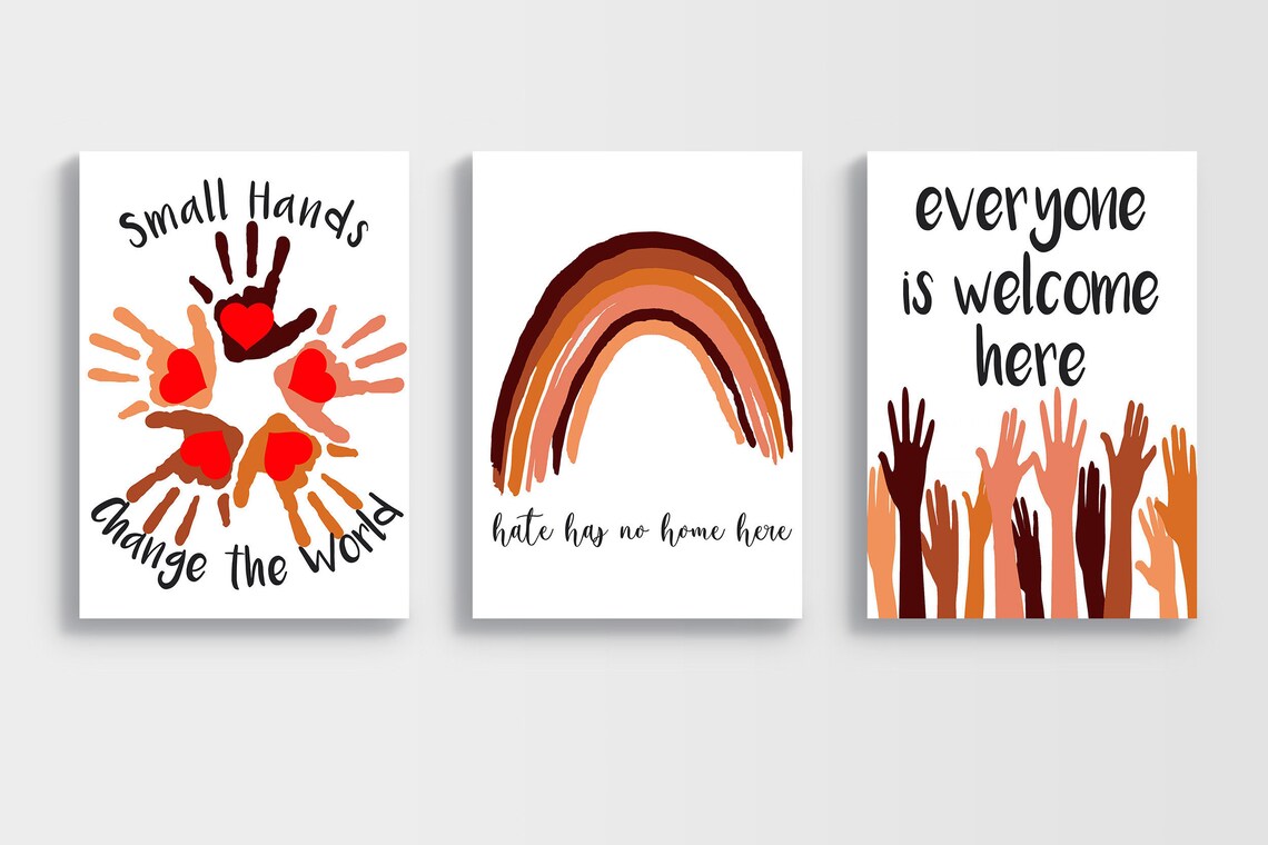 Diversity Classroom Posters Diversity Rainbow Inclusion - Etsy
