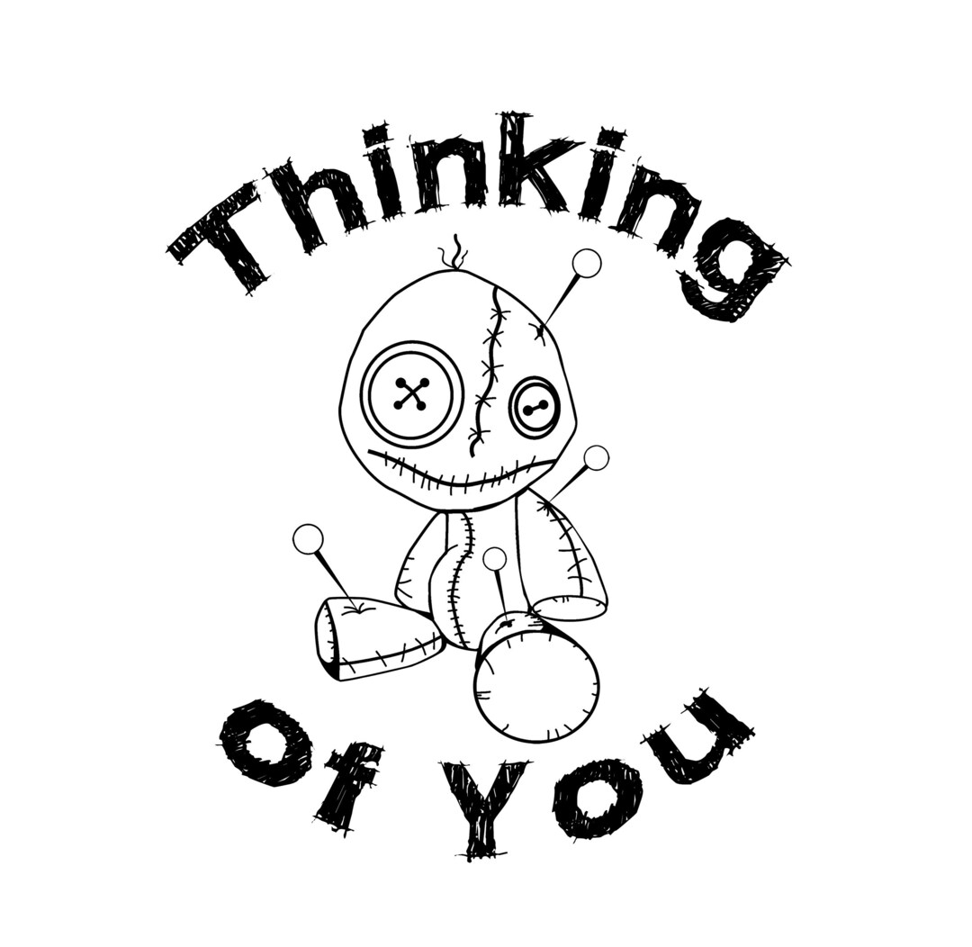 Voodoo Doll SVG, Voodoo Doll Cut File, Funny Halloween Svg, Thinking of ...