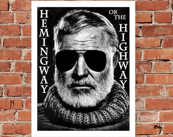Ernest Hemingway Funny Quote Art Book Quotes Writer Gift Quote - Etsy