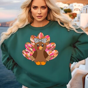 Colorful Coquette Turkey Png, Glitter Turkey Thanksgiving Png, Thankful ...