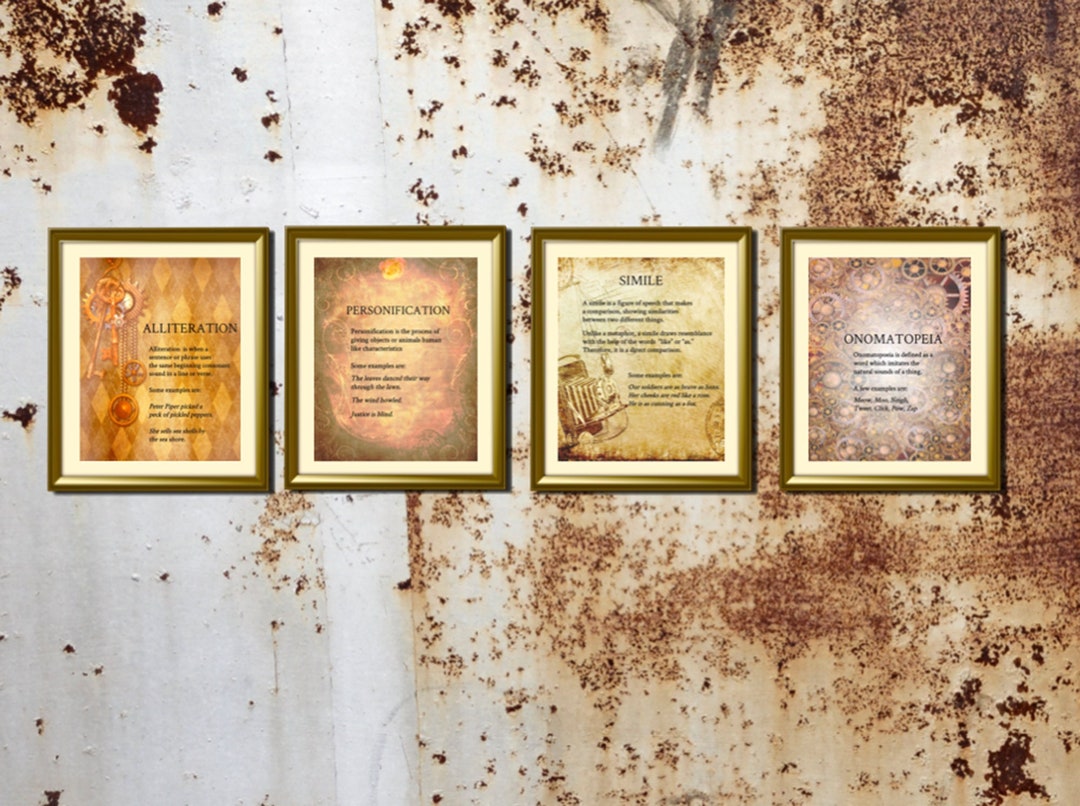 Literary Term Posters, Steampunk Inspired, INSTANT DOWNLOAD, English ...