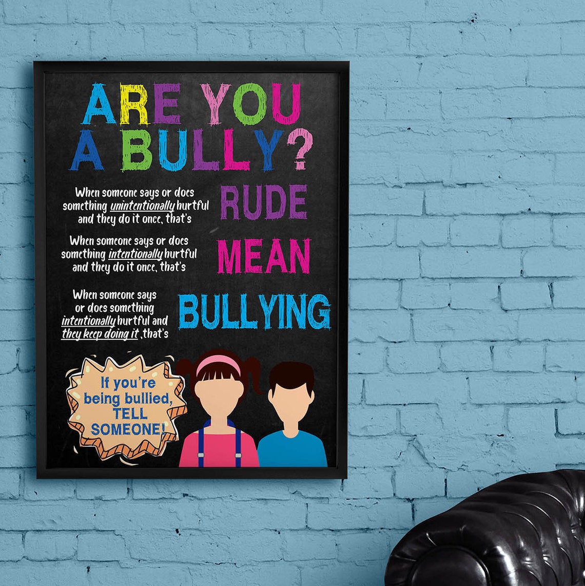Anti Bully Poster Classroom Decor Counselor Office Decor - Etsy Canada