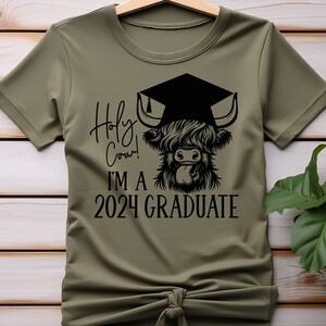 2024 Graduate SVG, Highland Cow SVG, Graduation SVG, Funny Graduation ...