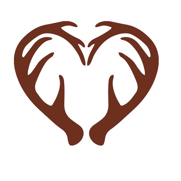 Deer Antler Heart Svg - Etsy