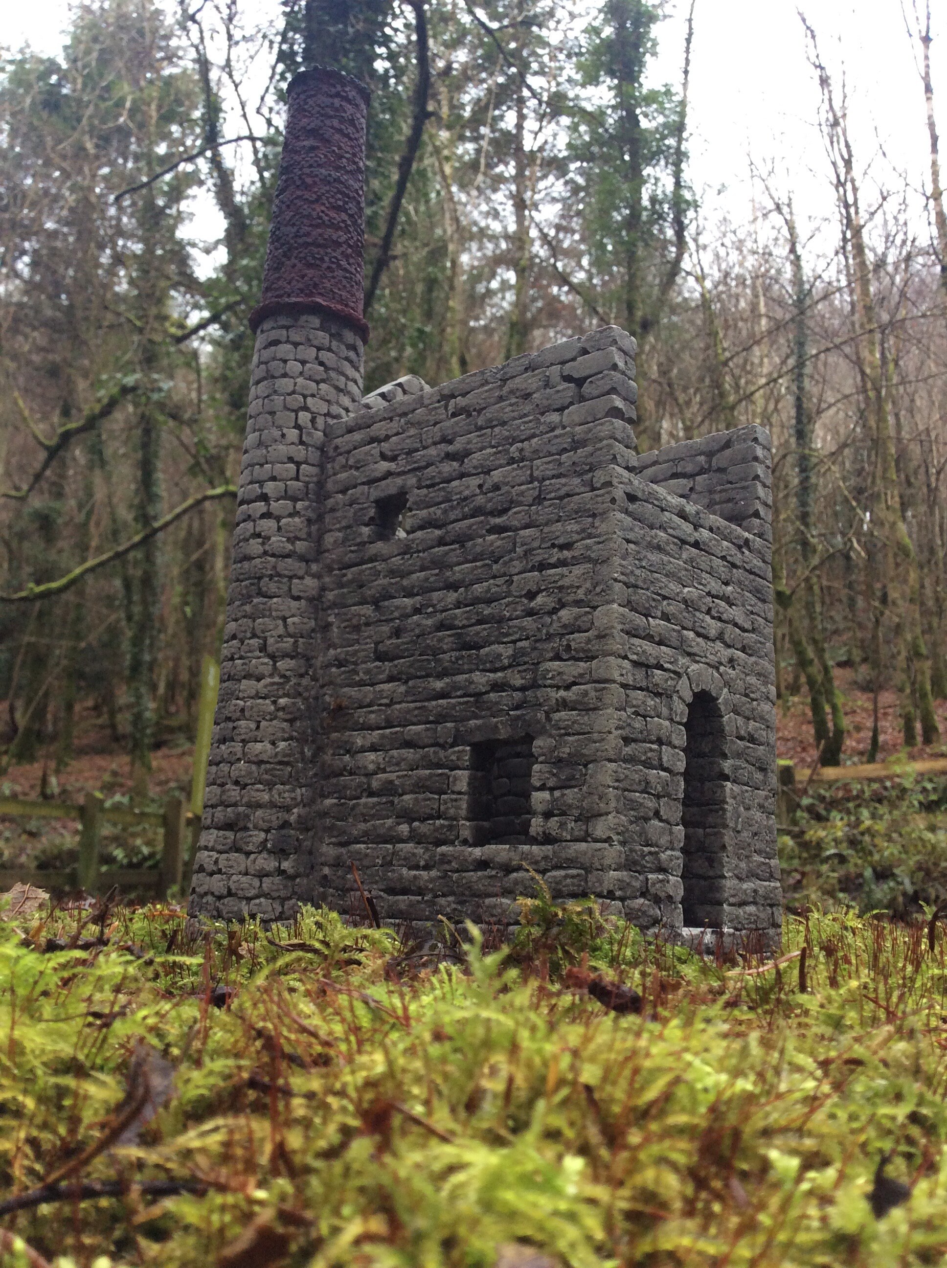 A Hand Cast Model of a Cornish Engine House. © - Etsy UK