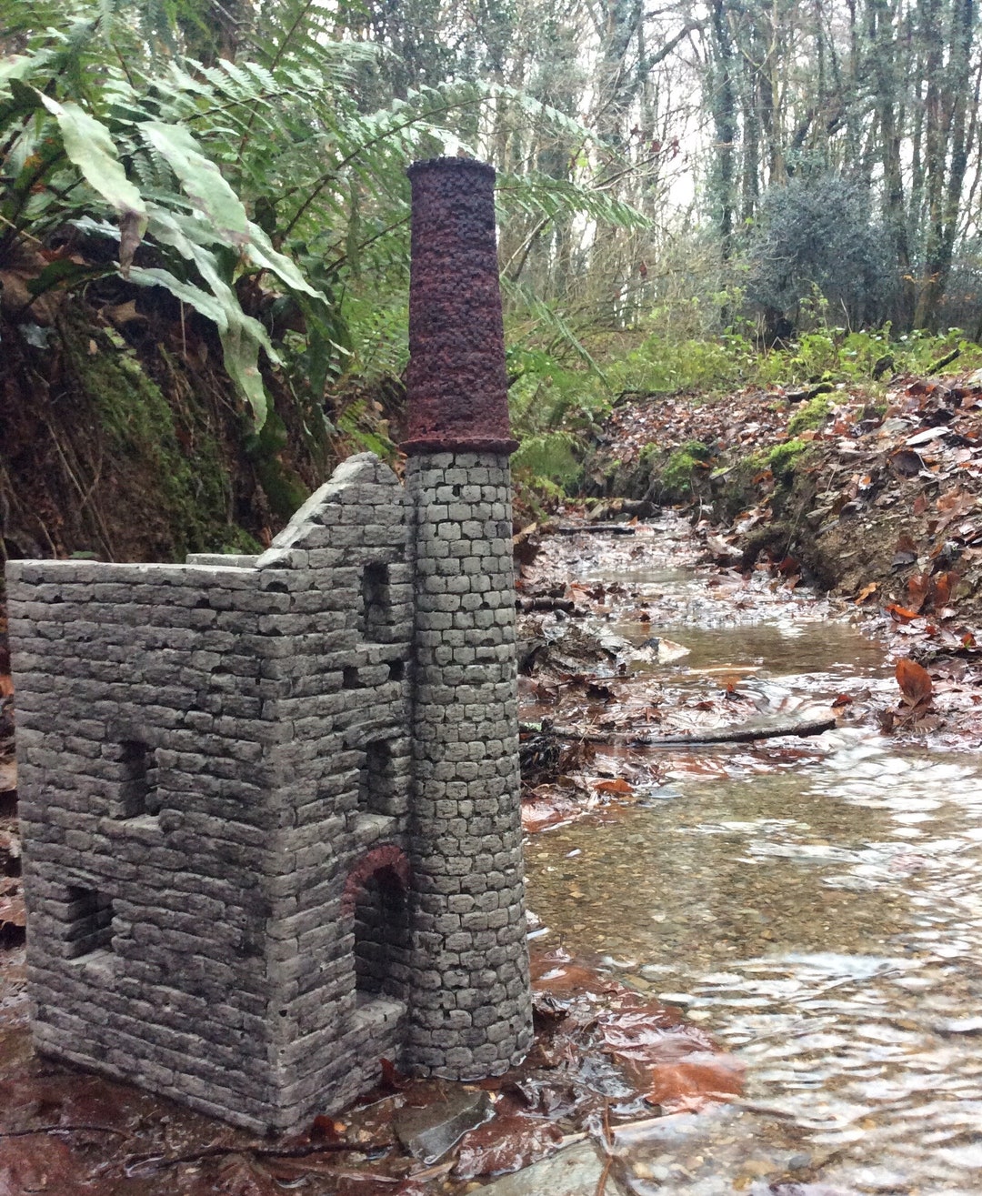 A Hand Cast Model of a Cornish Engine House. © - Etsy UK