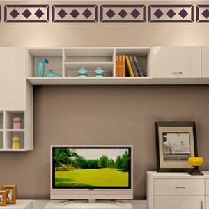 Tiles Border Wall Decals, Kitchen Border Decals, Room Borders, Vinyl ...