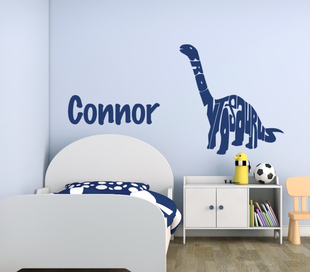 Dinosaurs Wall Decals, Brontosaurus Word, Dinosaurs, Vinyl Wall Decal ...