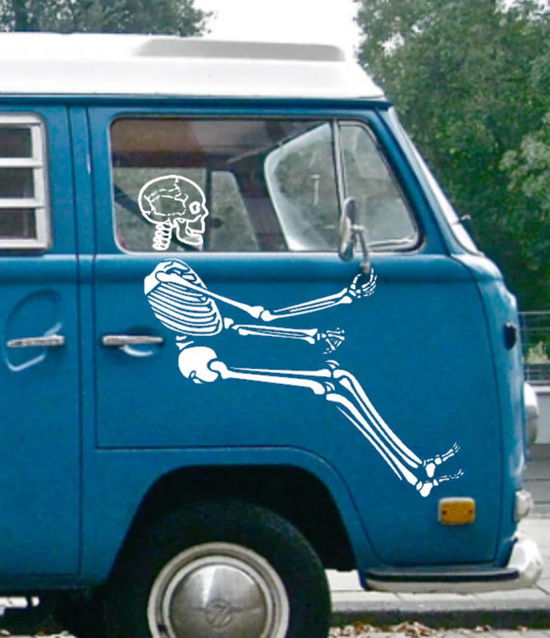 Car Window Decals, VW Van Skeleton, 30" Tall and 30" Wide, Bus ...