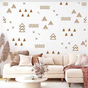 Abstract Tee Pee, Tee Pee Wall Decor, Abstract Wall Decals, Wall Border ...