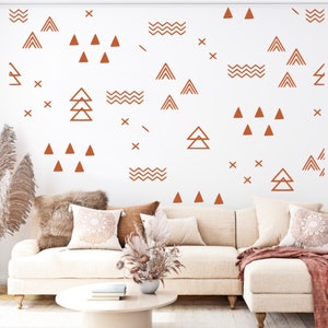 Abstract Tee Pee, Tee Pee Wall Decor, Abstract Wall Decals, Wall Border ...