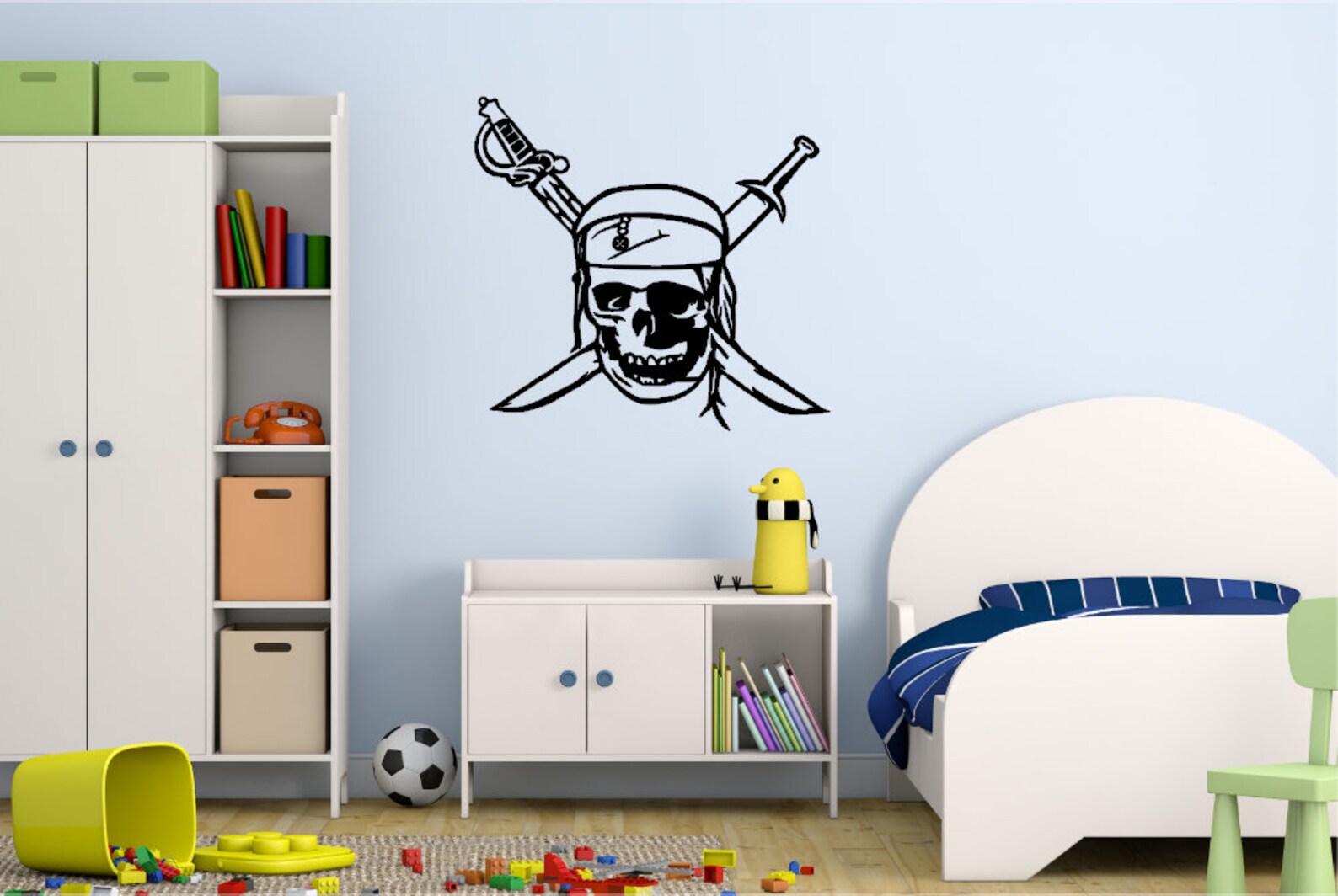 Skull and Cross Swords Vinyl Wall Decal 21.5 X 21.5 - Etsy