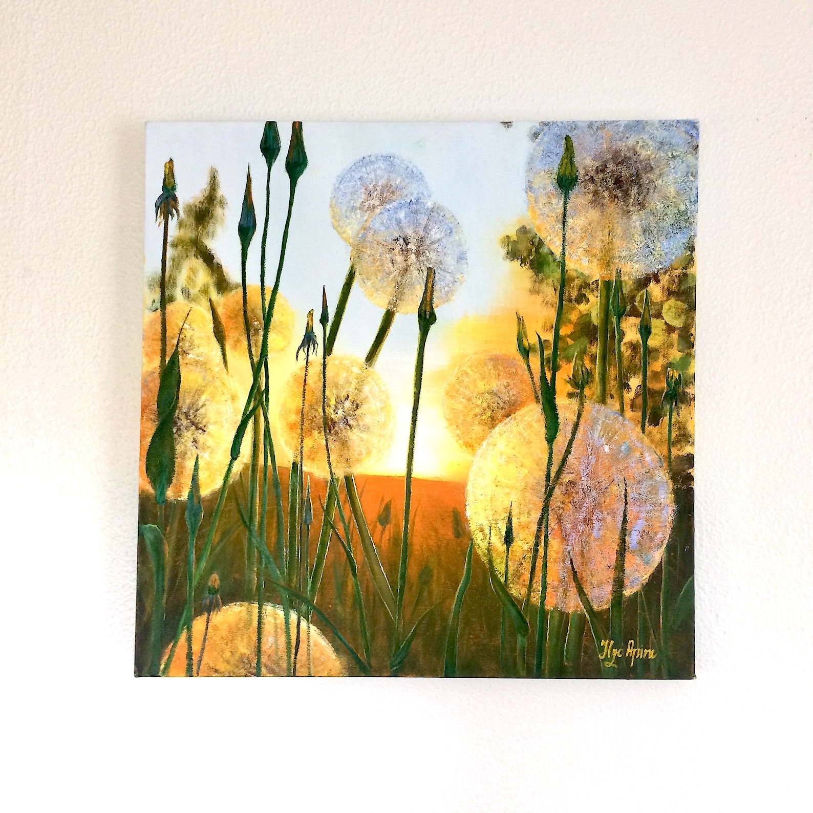 Dandelions, Floral Oil Paintings, Original Still Life, Small Spring ...