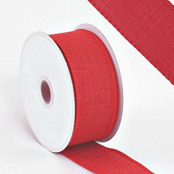 Red Burlap Ribbon - Etsy