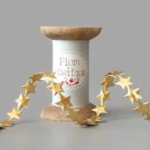 Metallic Gold Star Cut-out Ribbon 20mm Wide sold per Metre | Etsy