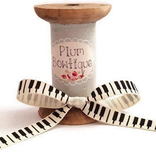 Ebony & Ivory Piano Keys Keyboard Print Ribbon 10mm 3/8in - Etsy