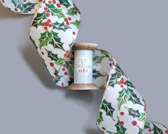 Holly Ribbon - Etsy