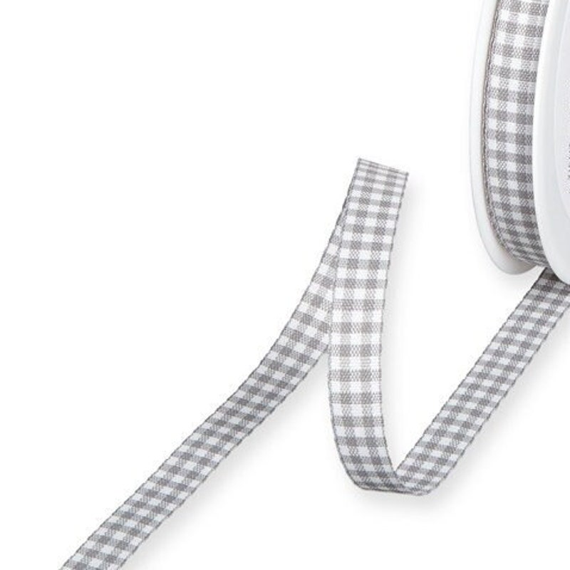 Gray Plaid Ribbon - Etsy