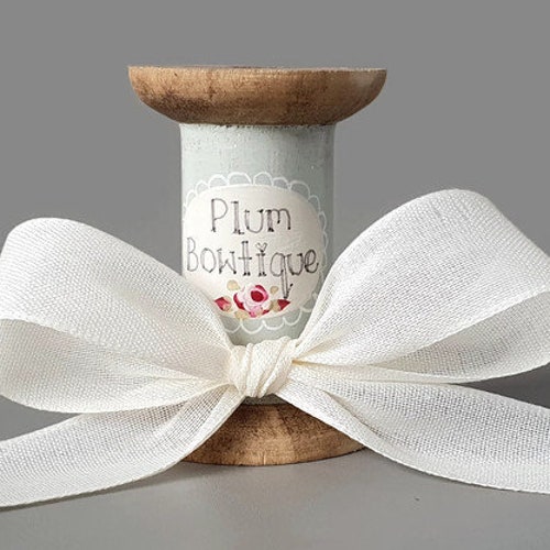 Soft White Matte Semi-sheer Textured Ribbon 25mm 1in Wide - Etsy