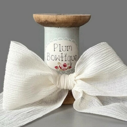 Soft Ivory Crinkle Chiffon Ribbon 50mm 2in Wide sold per - Etsy