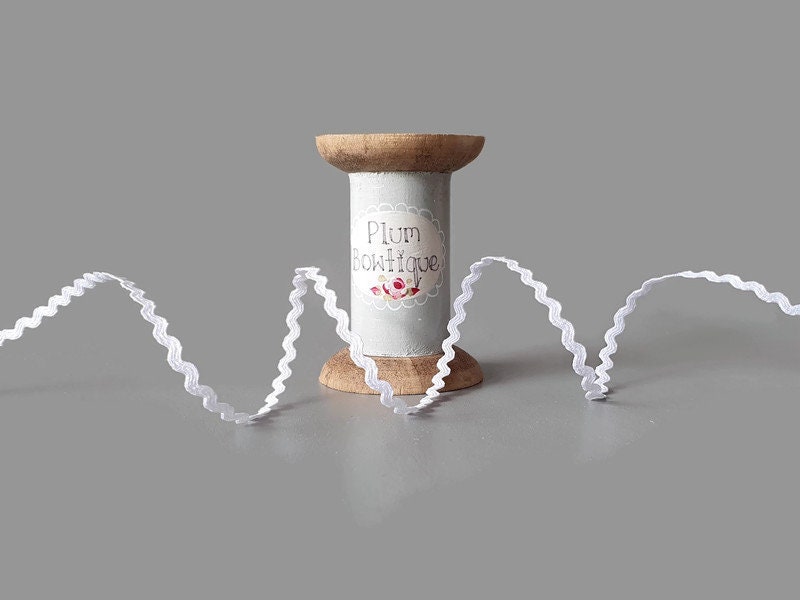 White Mini Ric Rac Trim 5mm 3/16in Wide sold per Metre - Etsy UK