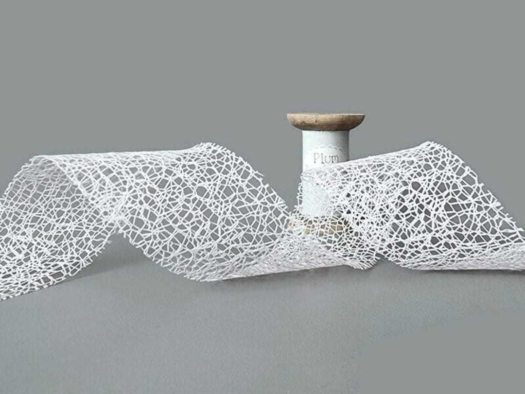Matte White Web Mesh Ribbon, 50mm (2in) Wide *sold per Metre* - Etsy
