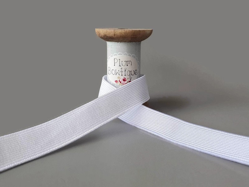 White Woven Elastic, 19mm (3/4") Wide *sold per Metre* - Etsy