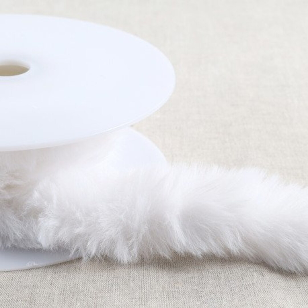 White Faux Fur Flanged Piping Trim, 50mm (2in) Wide *sold per Metre* - Etsy