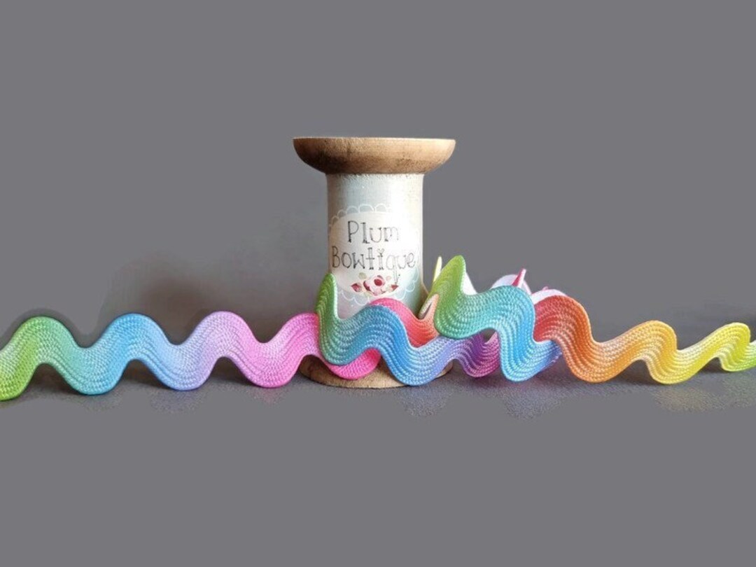 Rainbow Multicolour Ric-rac Trim, Jumbo 22mm (7/8in) Wide *sold per ...