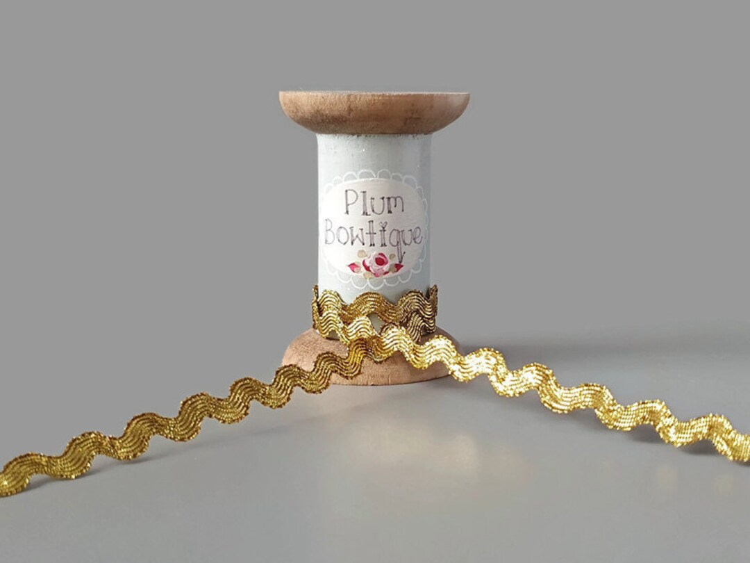 Metallic Gold Ric Rac Trim, 8mm (5/16in) Wide *sold per Metre* - Etsy