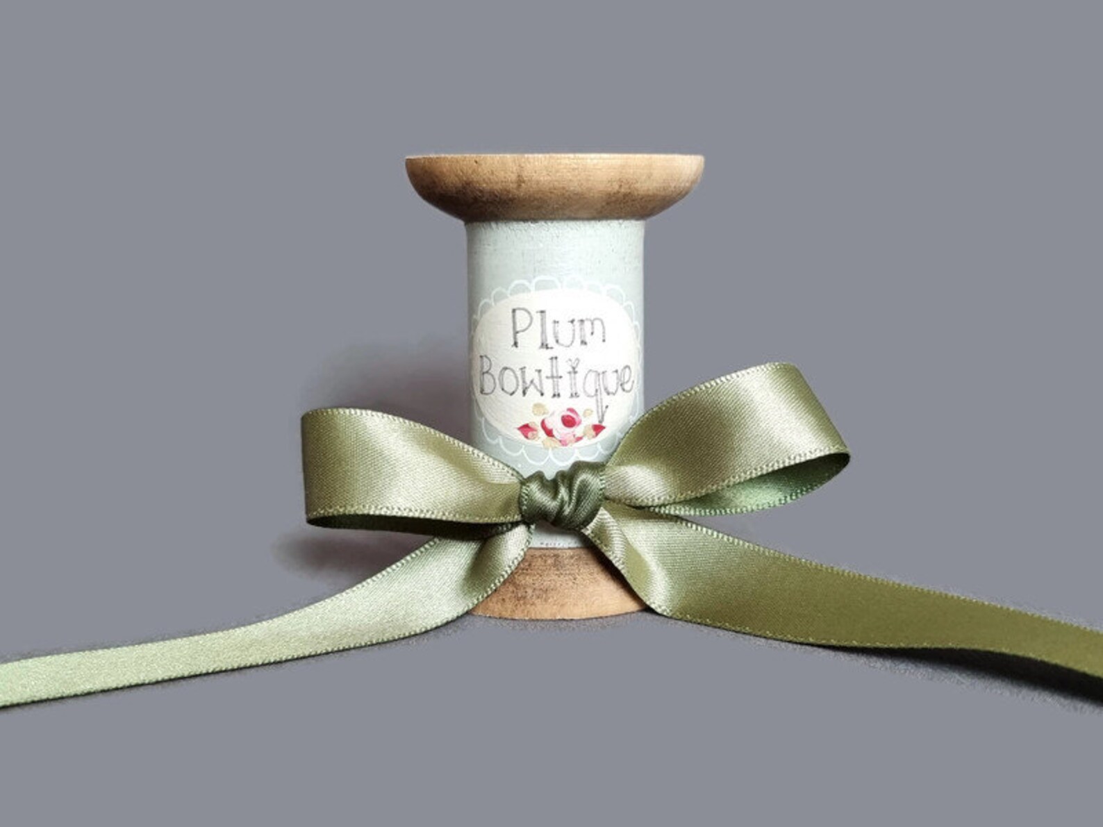 Olive & Sage Green Double-sided Recycled Satin Ribbon, 15mm (9/16in ...