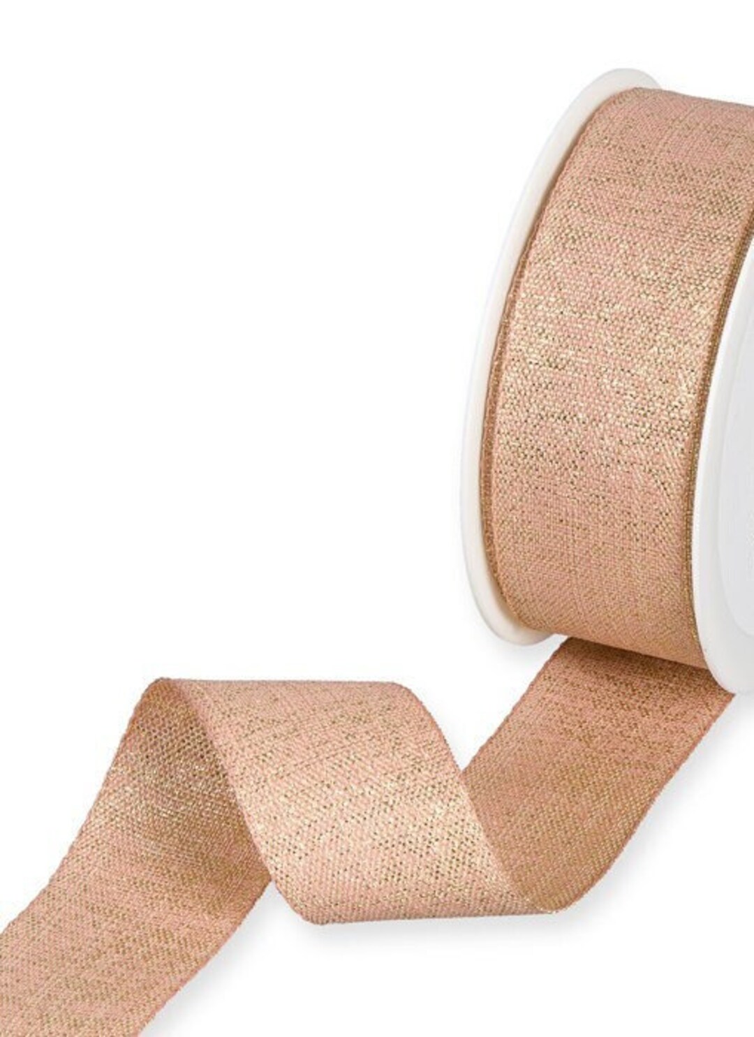 Gold Sparkle Blush Rose Textured Ribbon, 35mm (1 3/8in) Wide *sold per ...